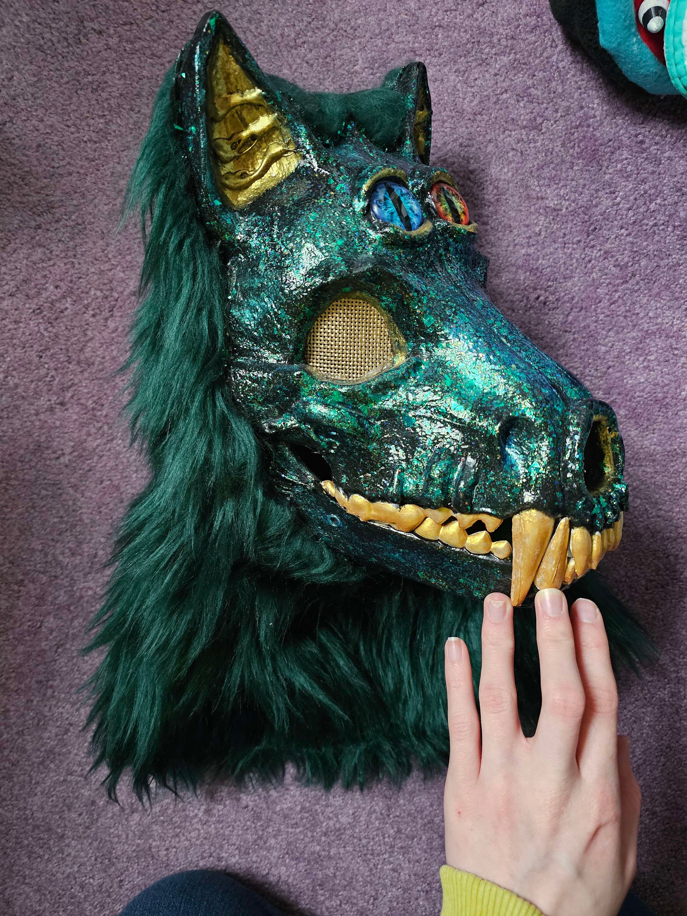 Furry Mask Fursuit Moving Jaw Skull Mask Raptor Mask Skulldog Mask - Etsy