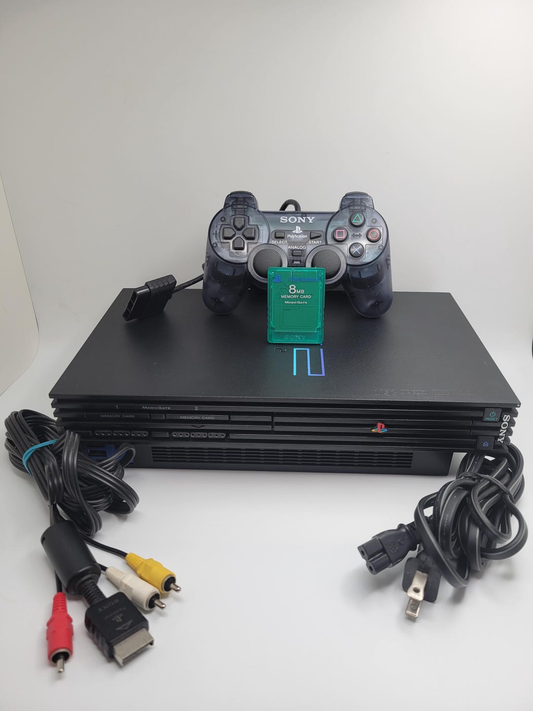 Restored PS2 Fat Complete System 1 OEM Transparent Controller Memory ...