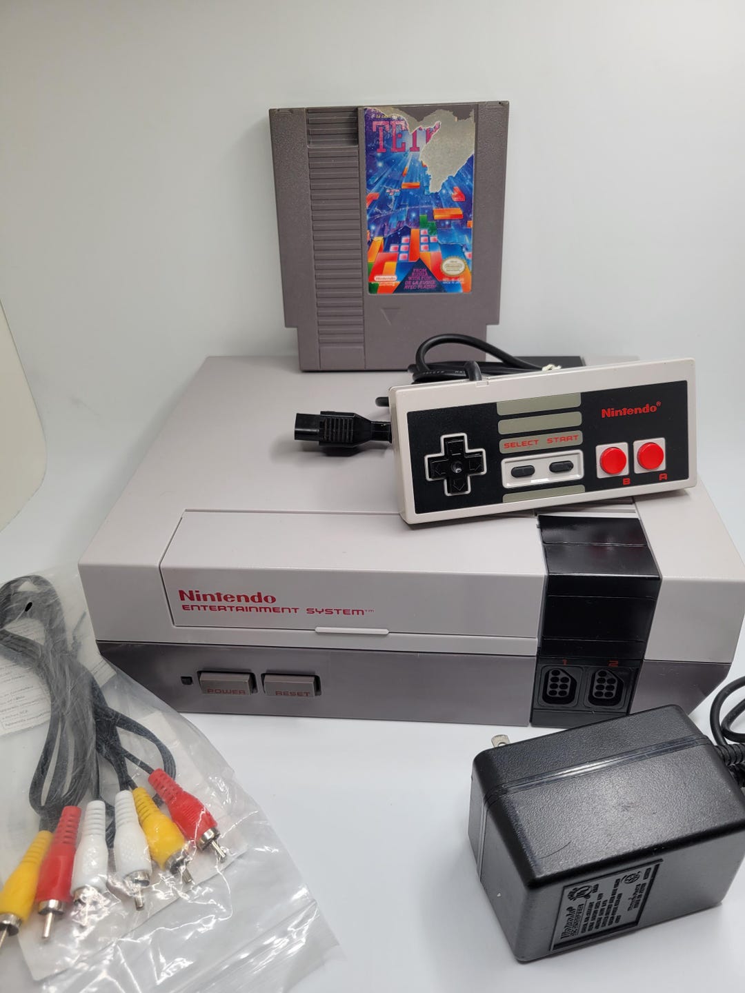 Restored NES System Complete W/ 1 OEM Controller, All Cords & Tetris ...