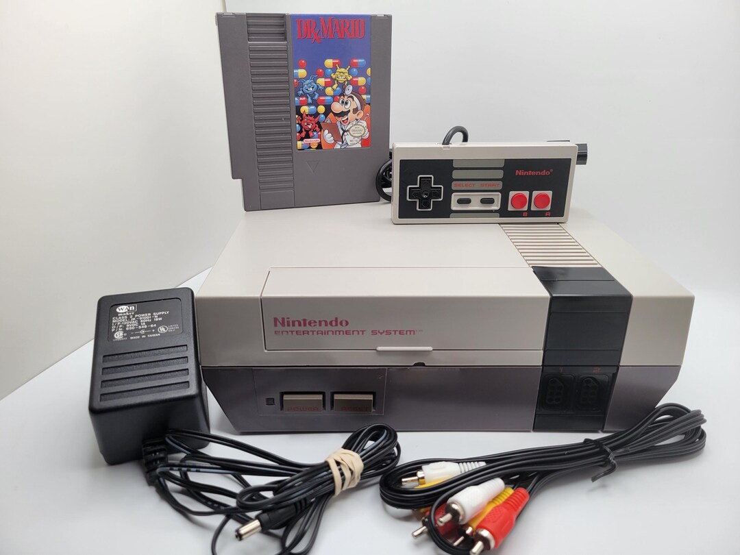 Restored NES System Complete W/ 1 Controller & Dr Mario OEM 72 Pin No ...