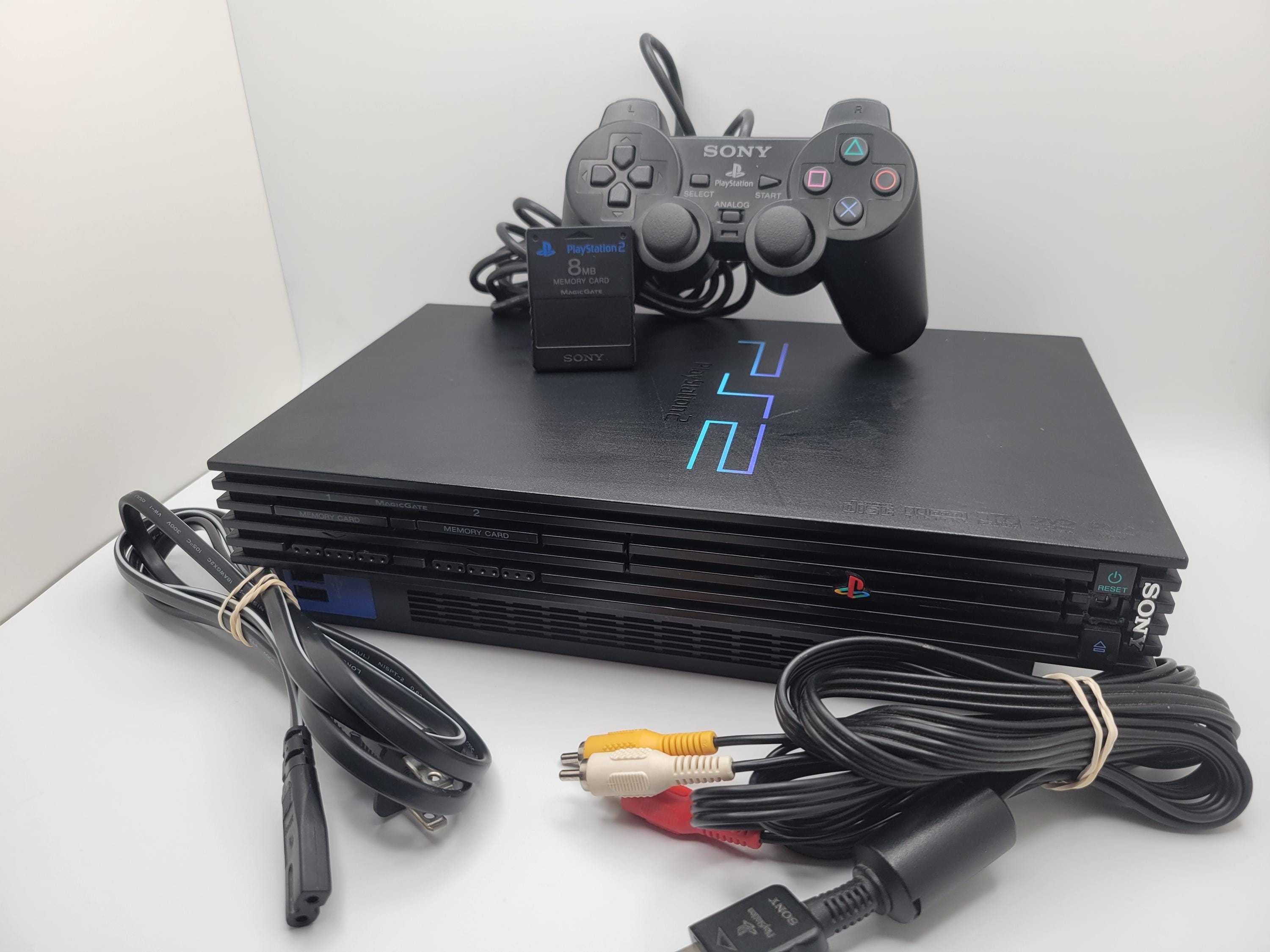 Restored PS2 Fat Complete System 1 OEM Controller 1 Memory Card All ...