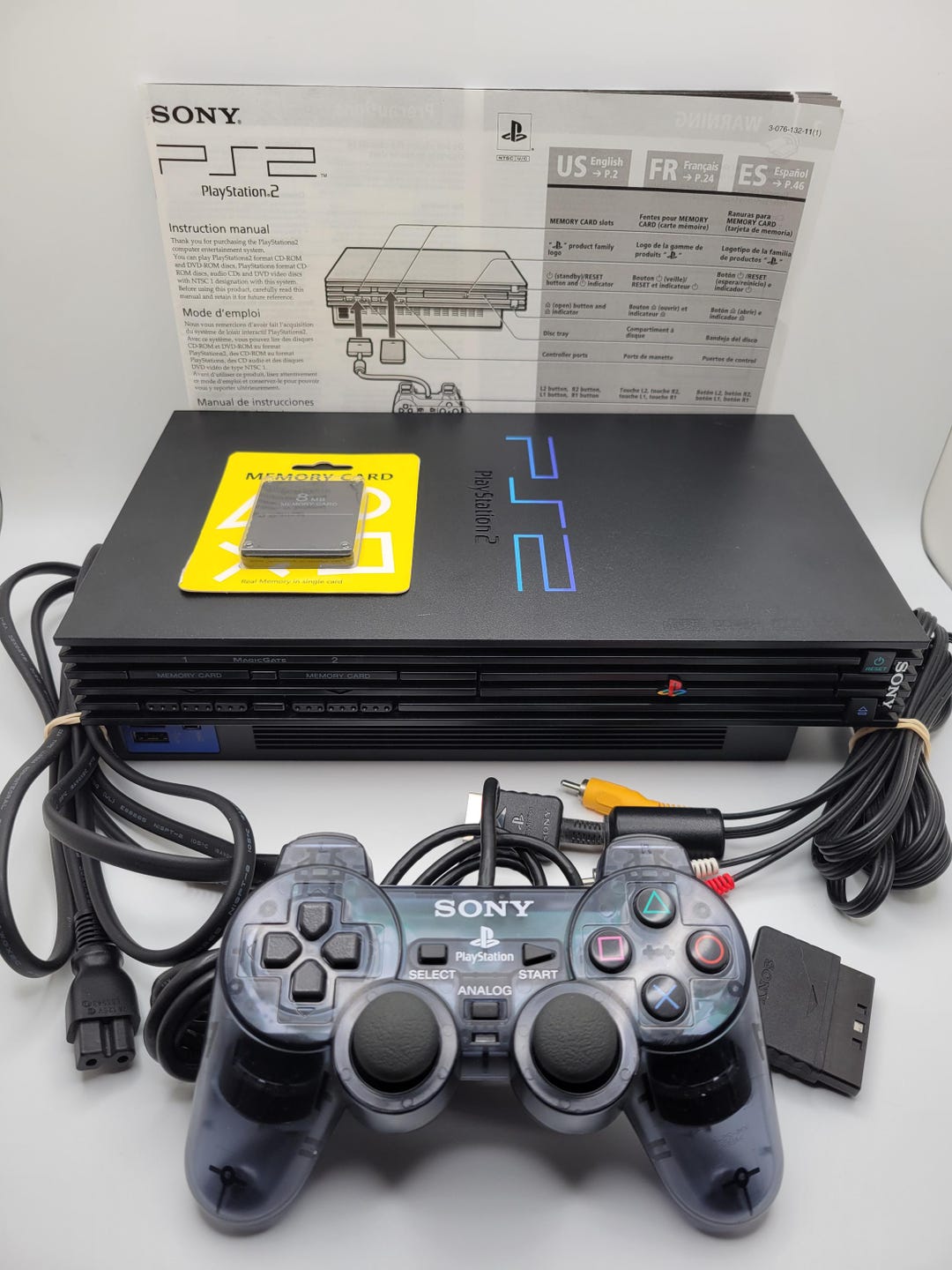 Refurbished PS2 Fat Complete System Manual 1 Controller 1 Memory Card ...