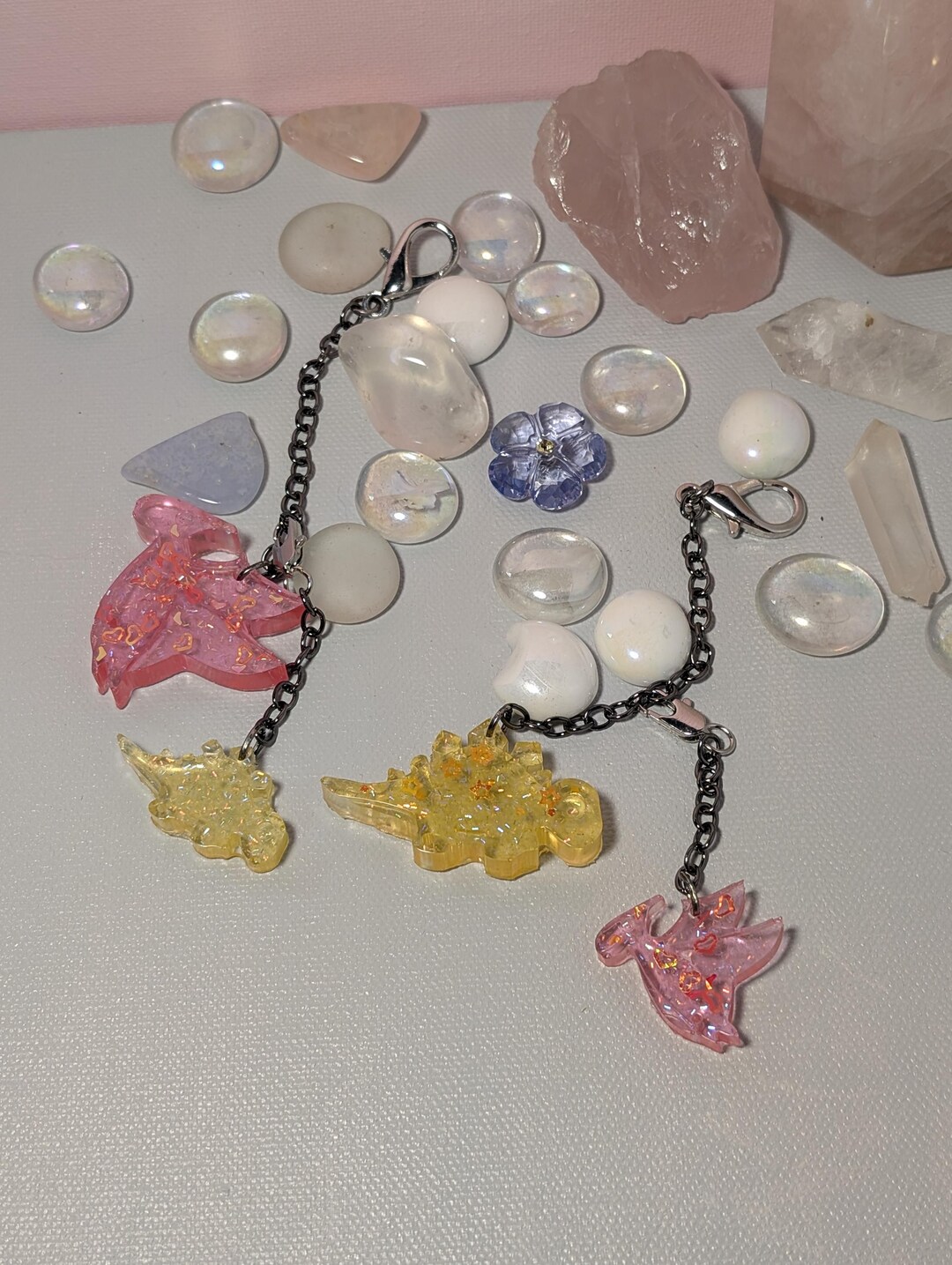 Double Dinosaur Keychains - Etsy