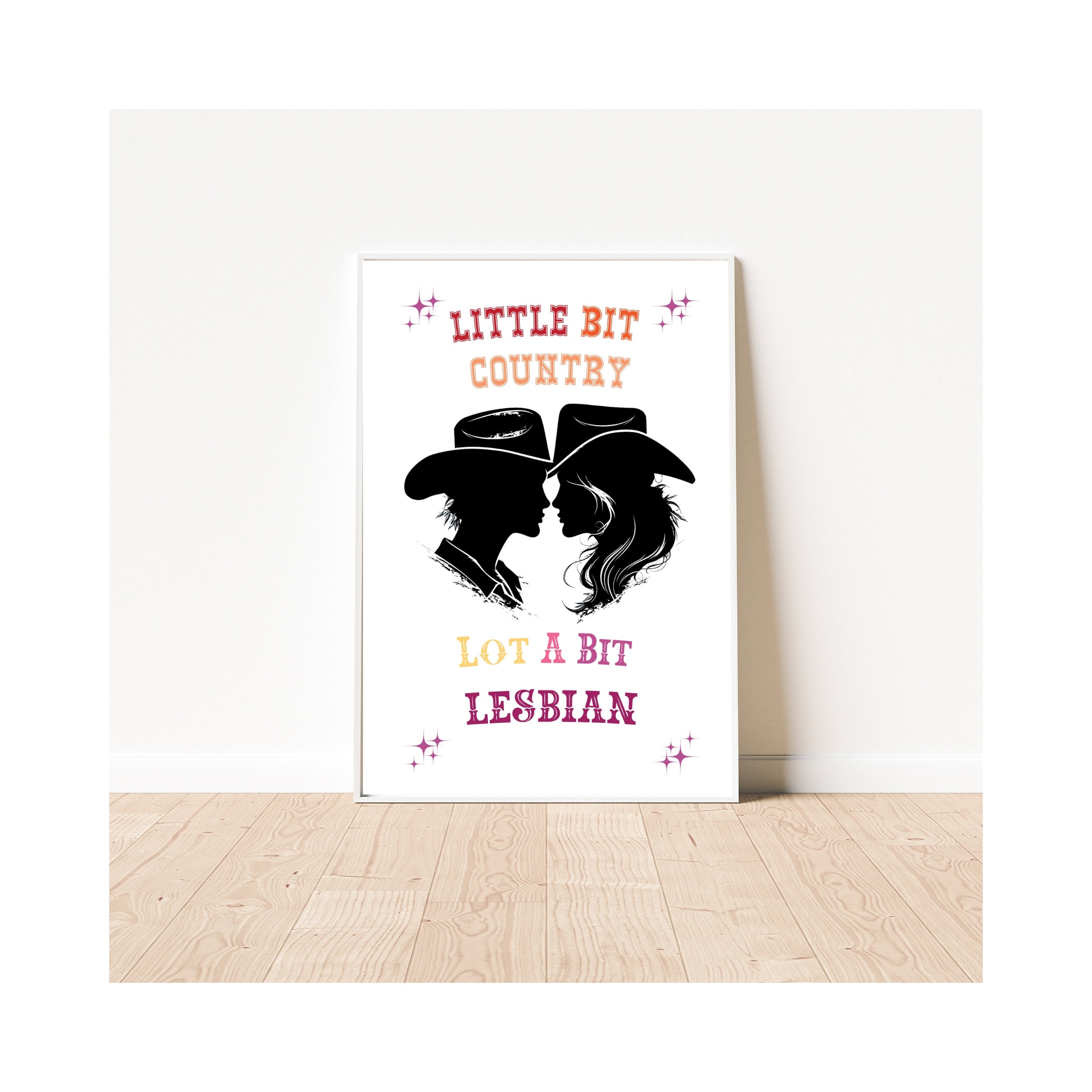 Lesbian Art, Country Western Poster, Lesbian Cowgirls Wall Art, LGBTQ ...