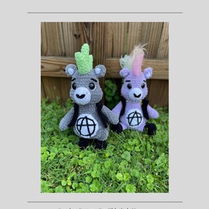 Punk Rock Bear Crochet Pattern - Etsy
