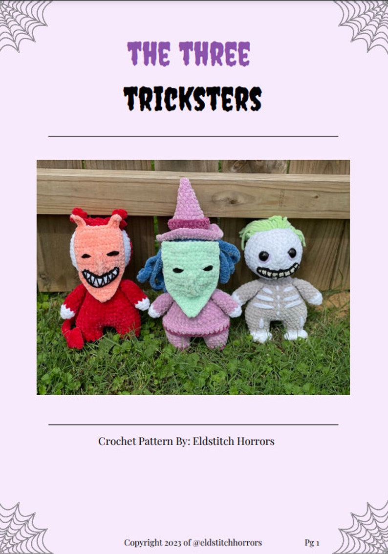 Trio of Tricksters Crochet Pattern Bundle - Etsy