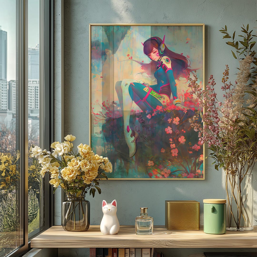 DVA Art Print, Romantic Cottagecore Wall Decor, Soft Feminine Digital ...