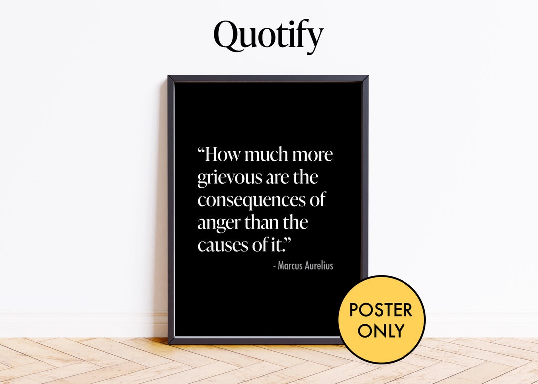Marcus Aurelius Stoic Quote Poster | Premium Matte Print | Stoicism ...