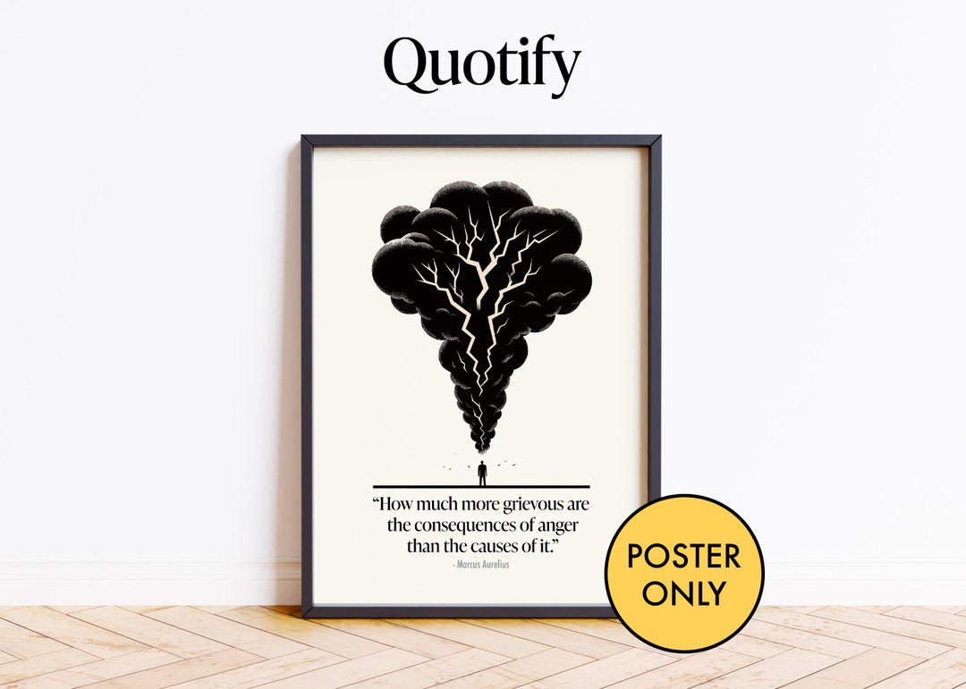 Marcus Aurelius Stoic Quote Poster Premium Matte Print Stoicism Wall ...