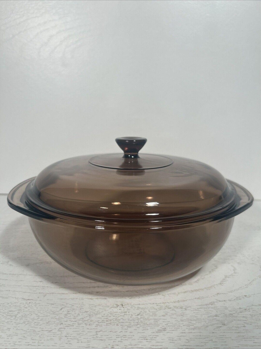 Vintage PYREX 024 2L Amber Brown Glass Bowl Casserole Dish With 624C D ...