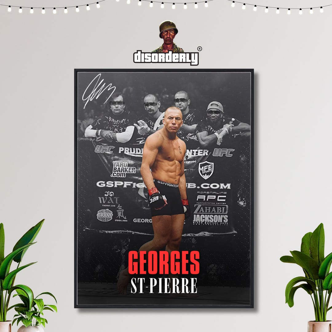 Georges St-pierre Poster, UFC Poster, MMA Poster, Fighter Motivation ...