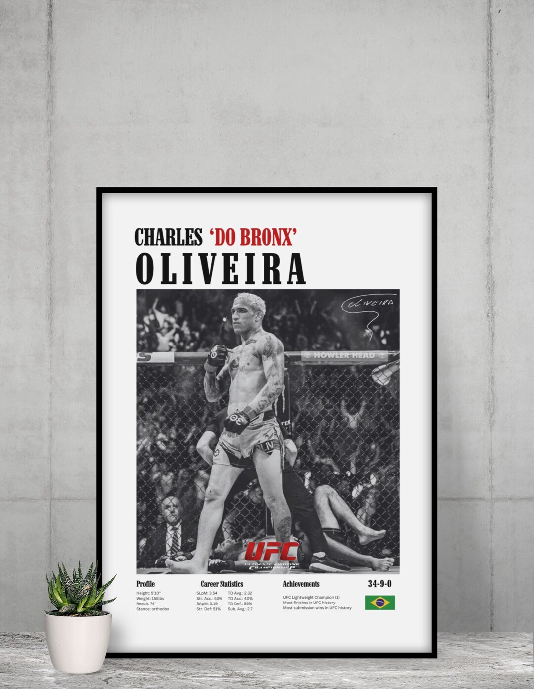 Charles Oliveira Poster, UFC Poster, Poster Ideas, Brazillian Poster ...