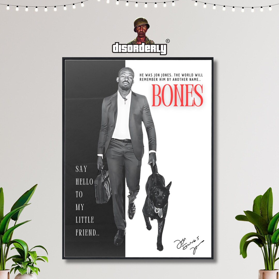 Jon Bones Jones Poster, UFC Poster, MMA Poster, Fighter Motivation ...