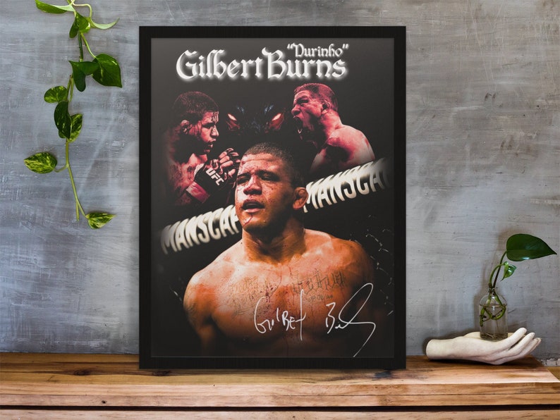 Gilbert Durinho Burns Poster, UFC Poster, MMA Poster, Fighter ...