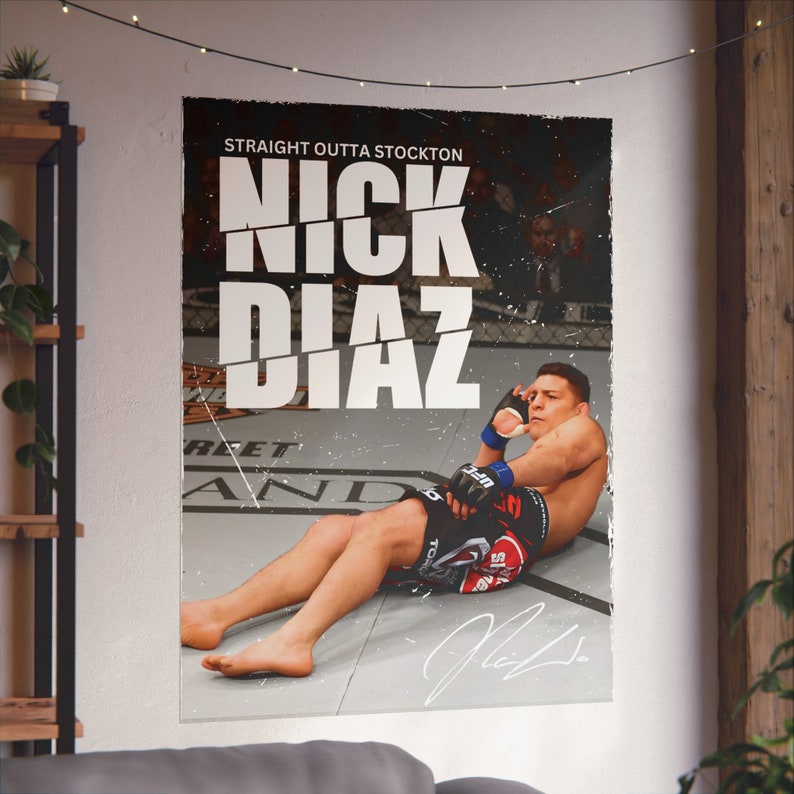 Nick Diaz Poster, UFC Poster, MMA Poster, Fighter Motivation, Bedroom ...
