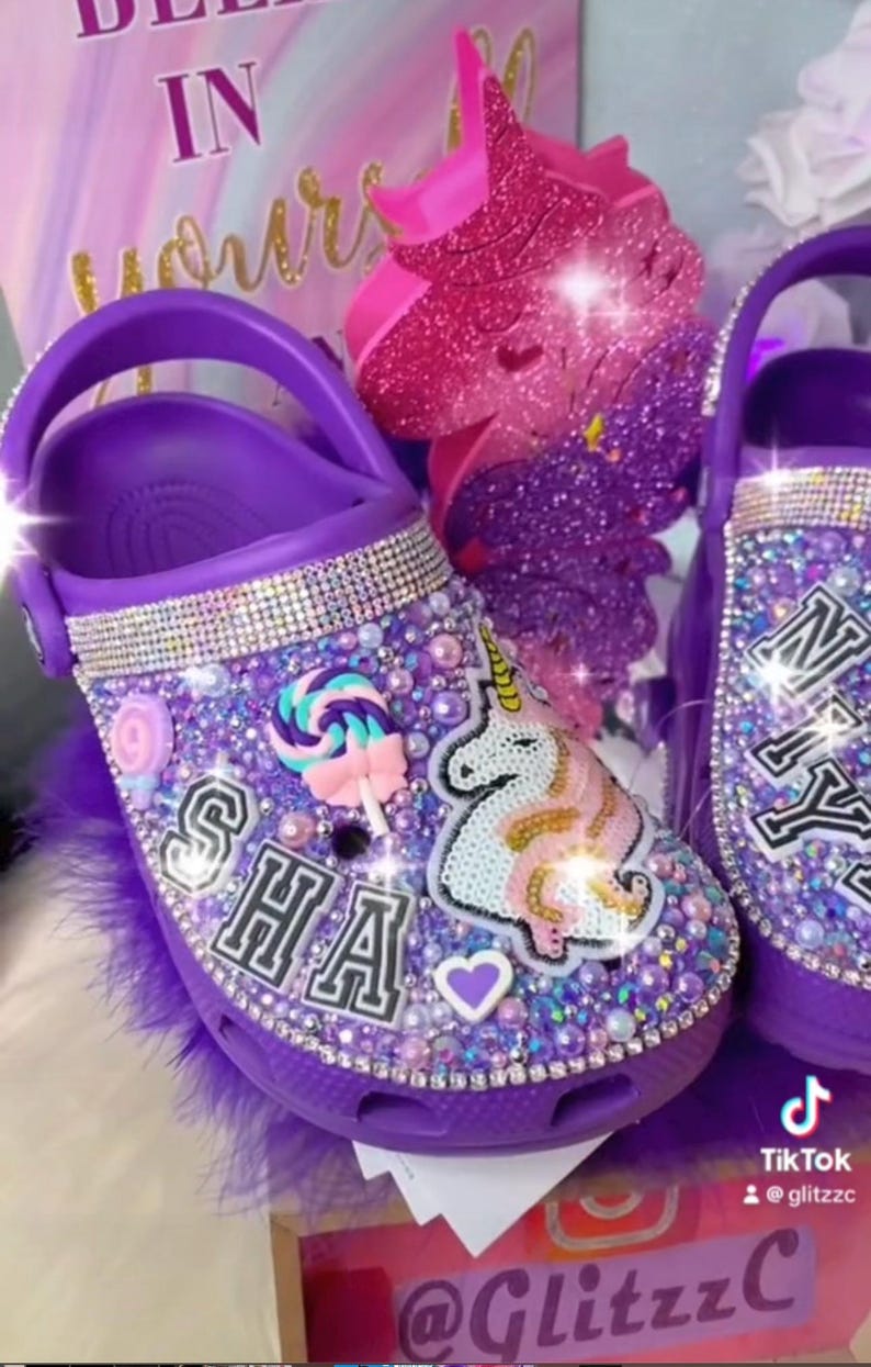 Custom Bling Crocs (big Kids) - Etsy