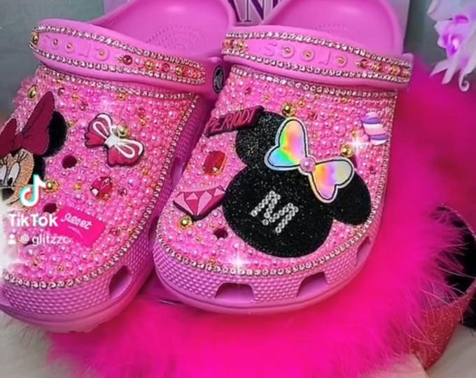 Custom Bling Crocs big Kids - Etsy