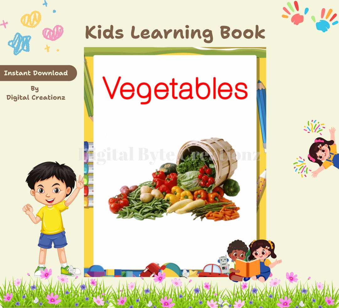 Vegetable Learning Book for Kids | Fun & Educational Picture Book for ...