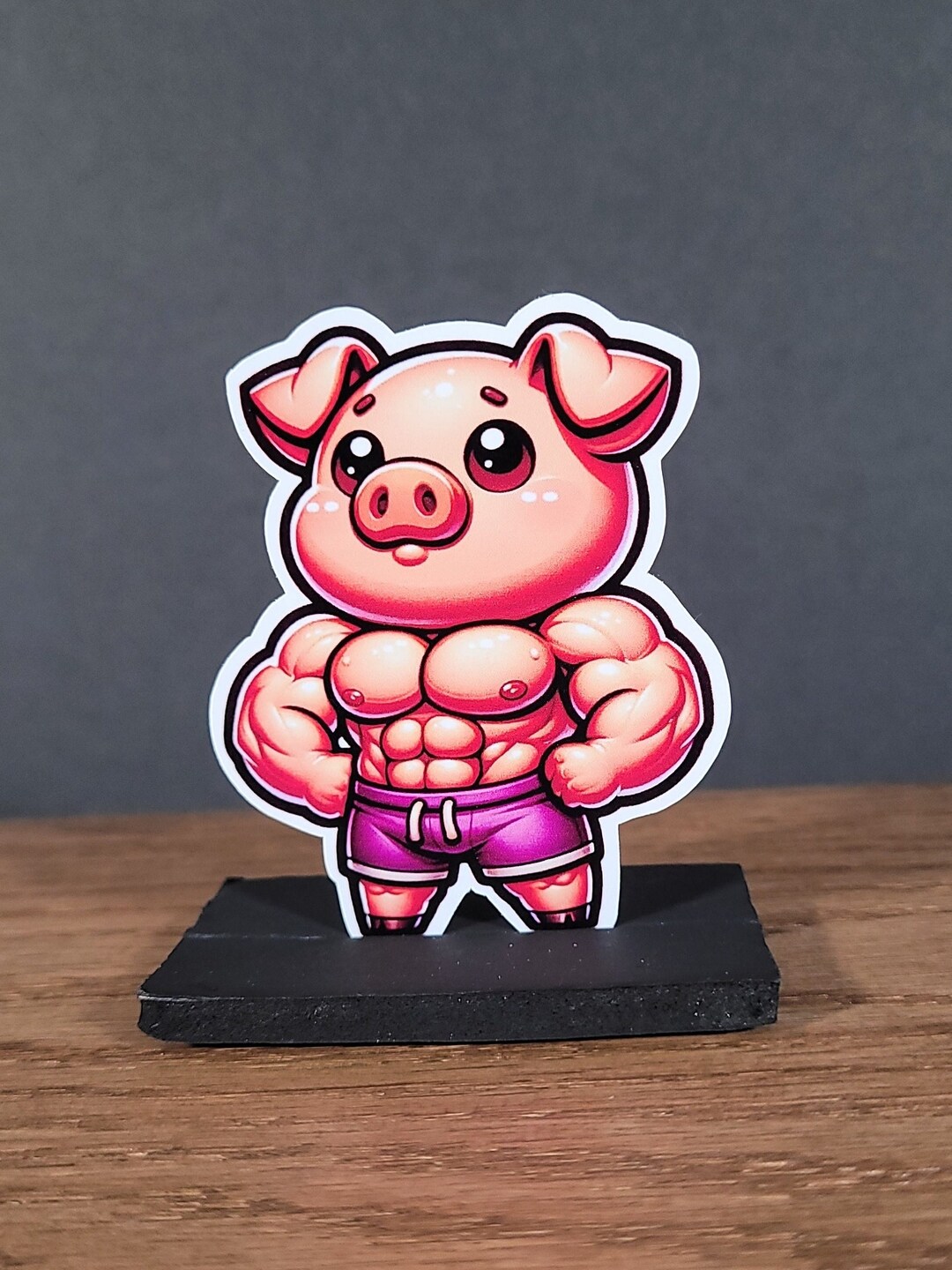 Swole Pig Sticker for Gym Stickers Muscular Pig Sticker Workout ...