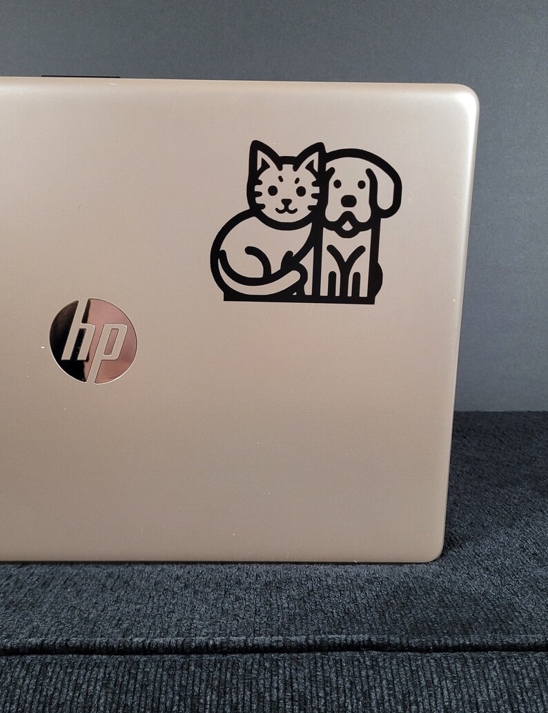 Cat and Dog Decal Best Friends Car Decal Pet Laptop Sticker Animal ...