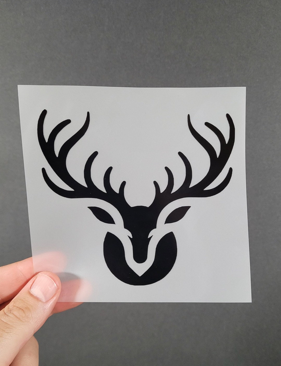 Deer Trophy Decal for Laptop Deer Antlers Decal for Cars Gift Ideas for ...