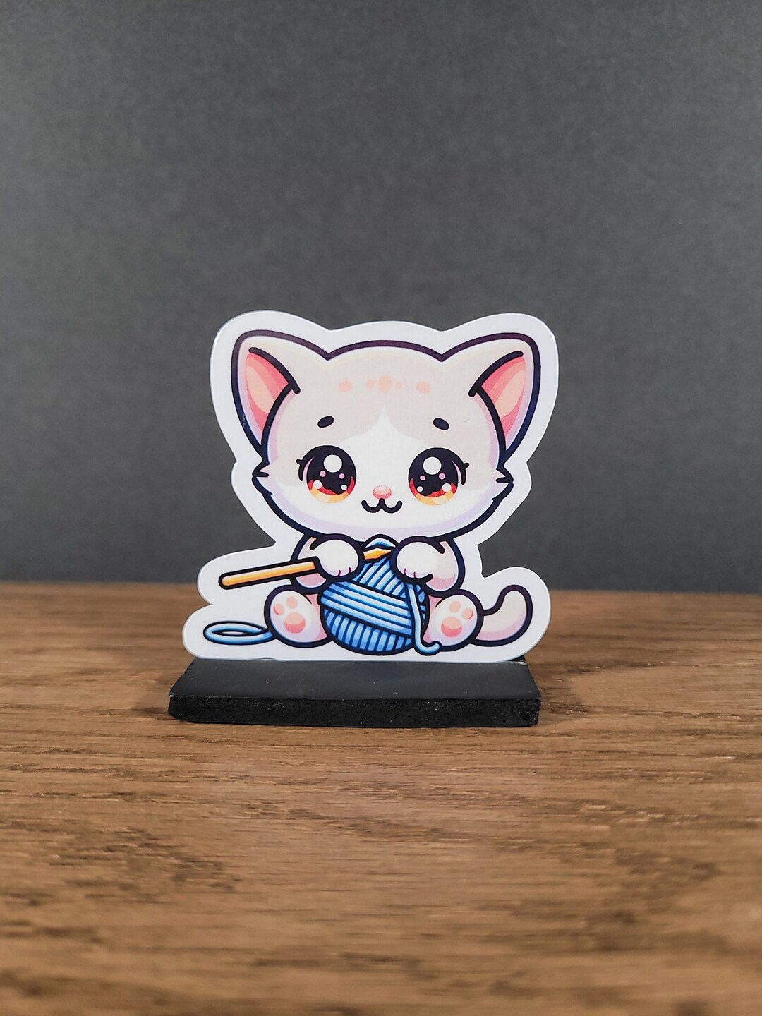Cute Cat Knitting Sticker Pet Sticker Cat Yarn Ball Sticker - Etsy