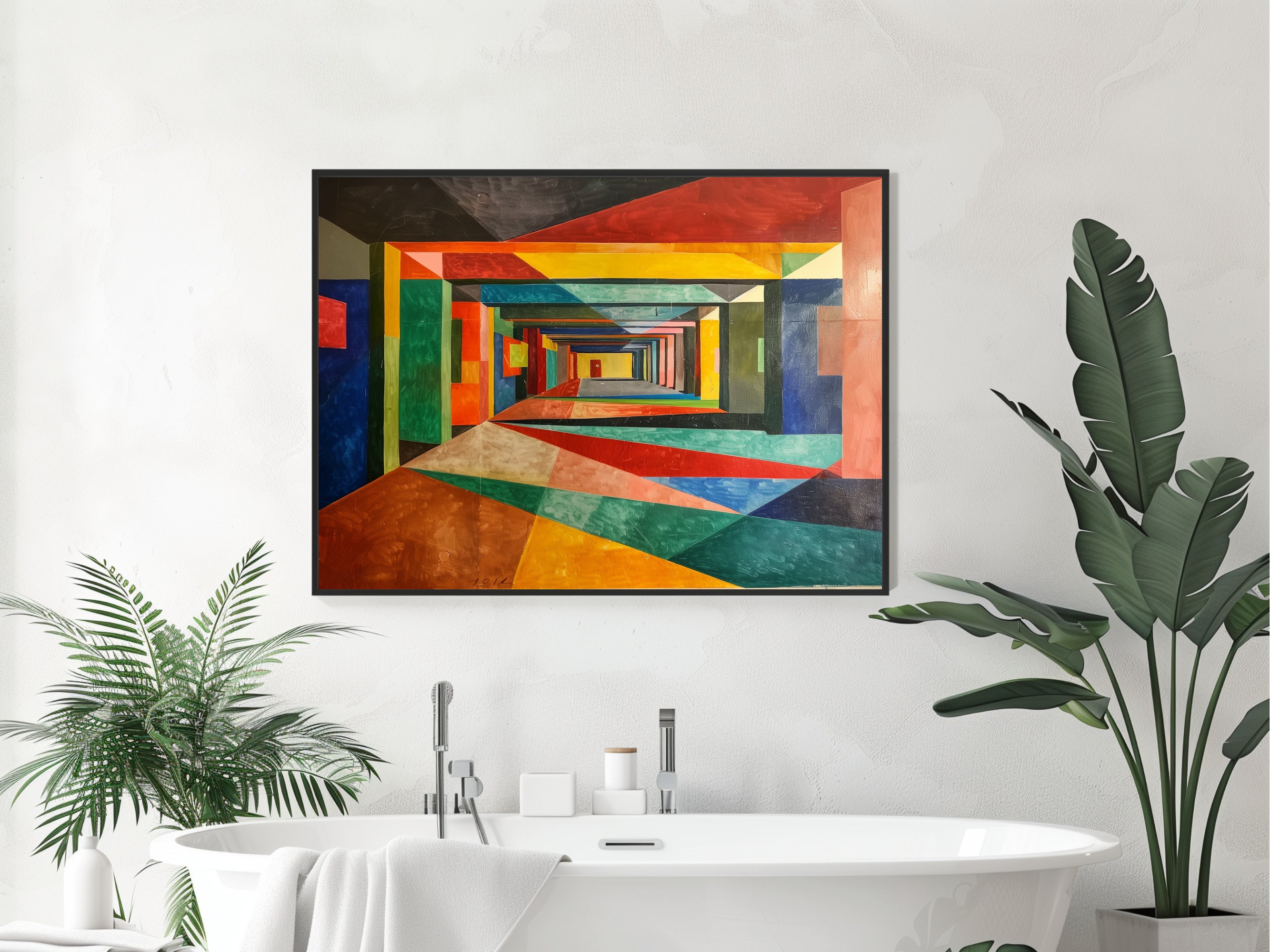 Printable Abstract Endless Hallway Backrooms Art: Abstract Art Three ...
