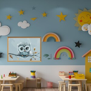 Printable Baby Owl: Adorable Printable Baby Owl Watercolor in Pastel ...