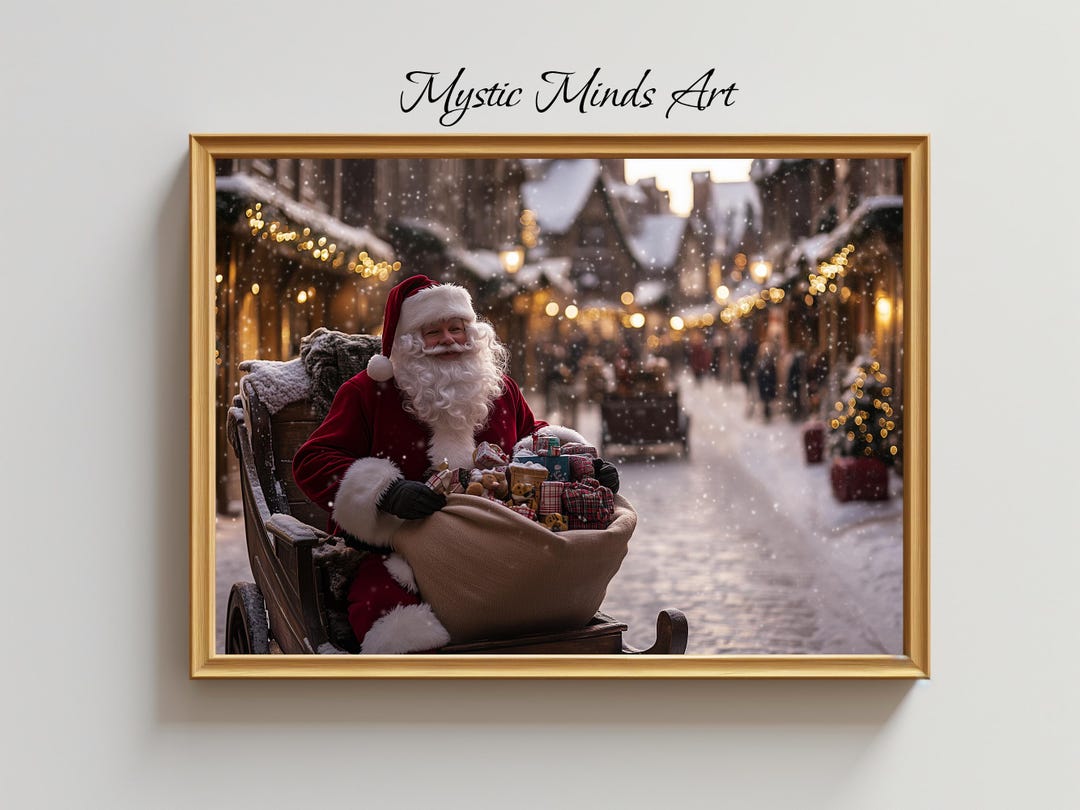 Old-time Santa Claus, Printable Digital Art, Retro Vintage Christmas ...