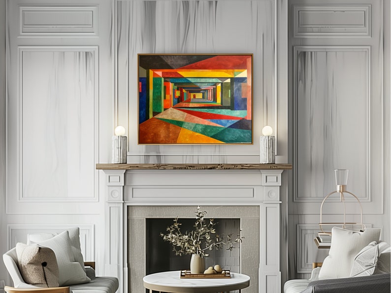Printable Abstract Endless Hallway Backrooms Art: Abstract Art Three ...
