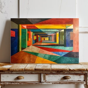 Printable Abstract Endless Hallway Backrooms Art: Abstract Art Three ...