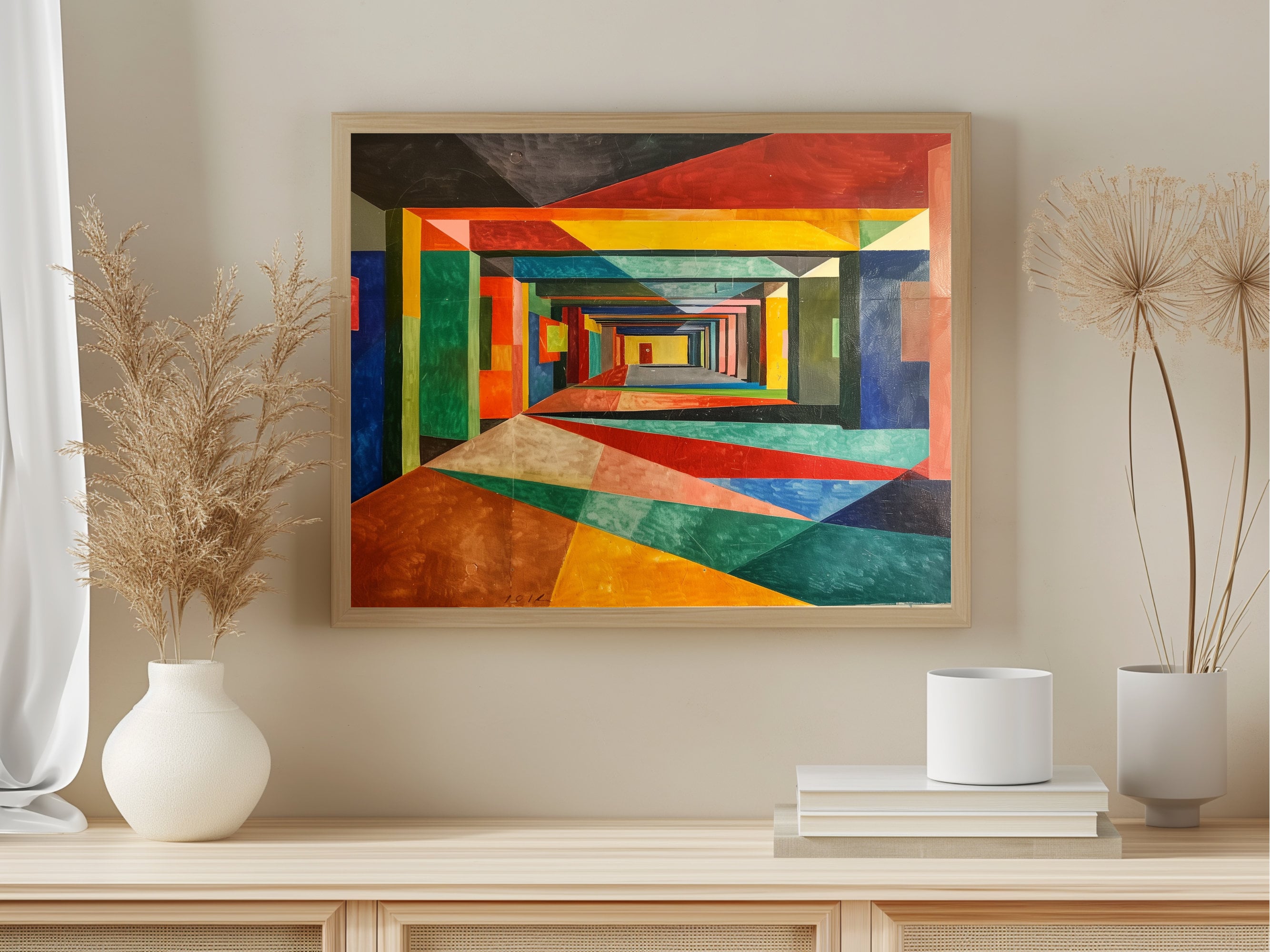Printable Abstract Endless Hallway Backrooms Art: Abstract Art Three ...