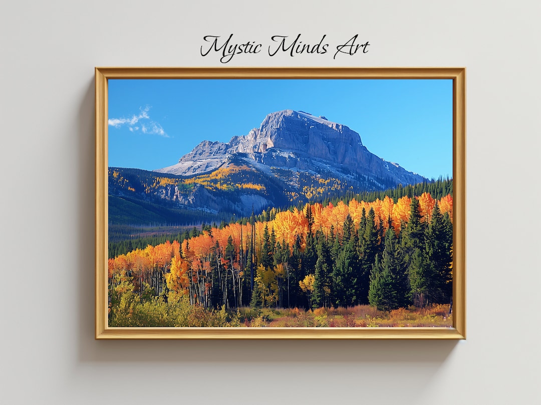 Printable Autumn Mountain Landscape: Vibrant Autumn Mountains With Fall ...