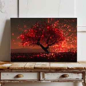 Printable Magical Firefly Tree: Glowing Fireflies Around a Tree ...