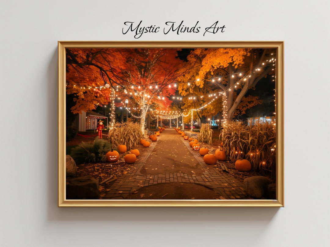 Printable Fall Festival in Park: High-resolution Digital Art With ...