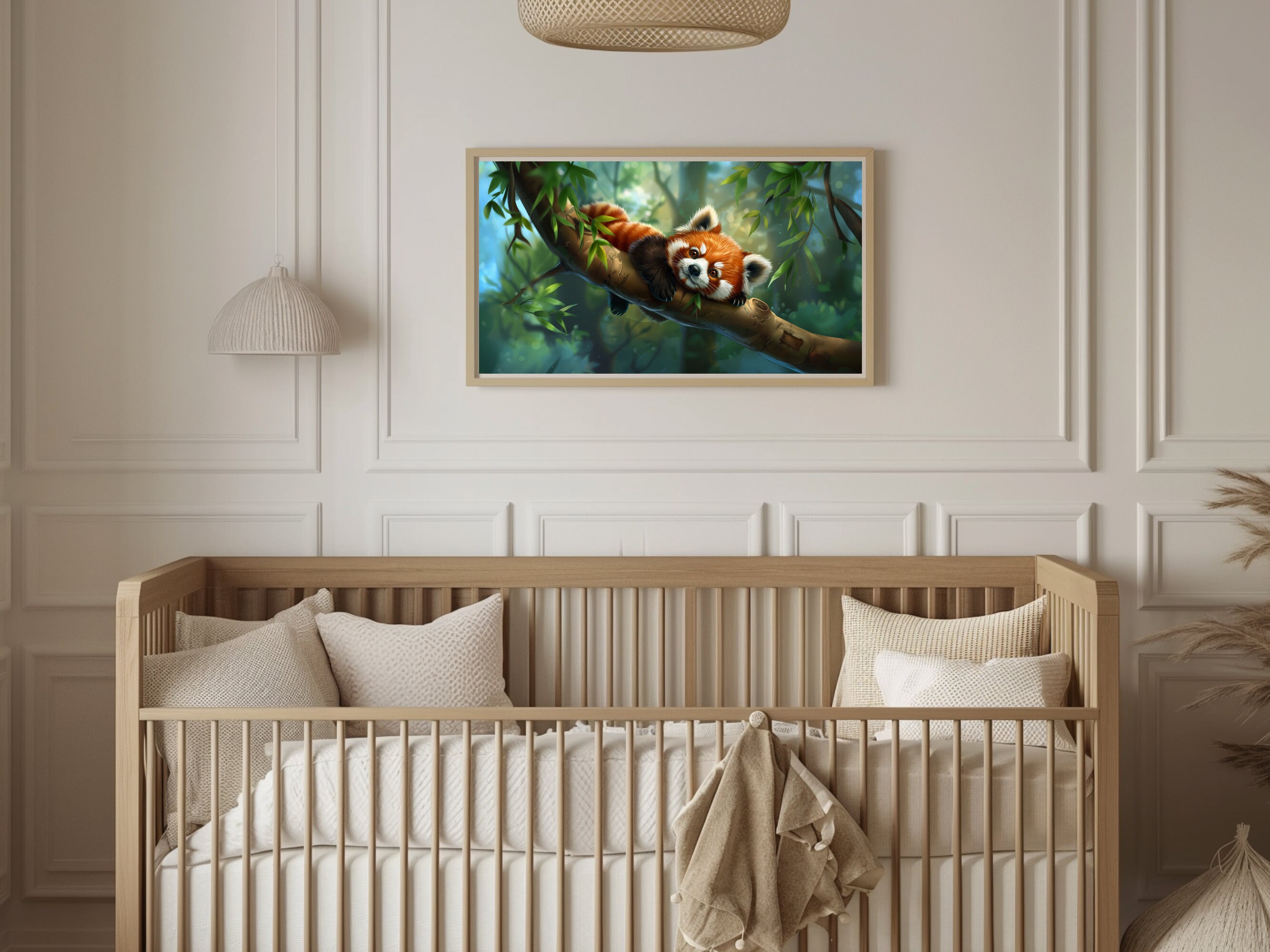 Printable Cute Red Panda Cub Art: Adorable Fluffy Red Panda Cub Sitting ...