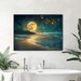 Printable Magical Full Moon Beach Scene: Fantasy Beach Under the Full ...