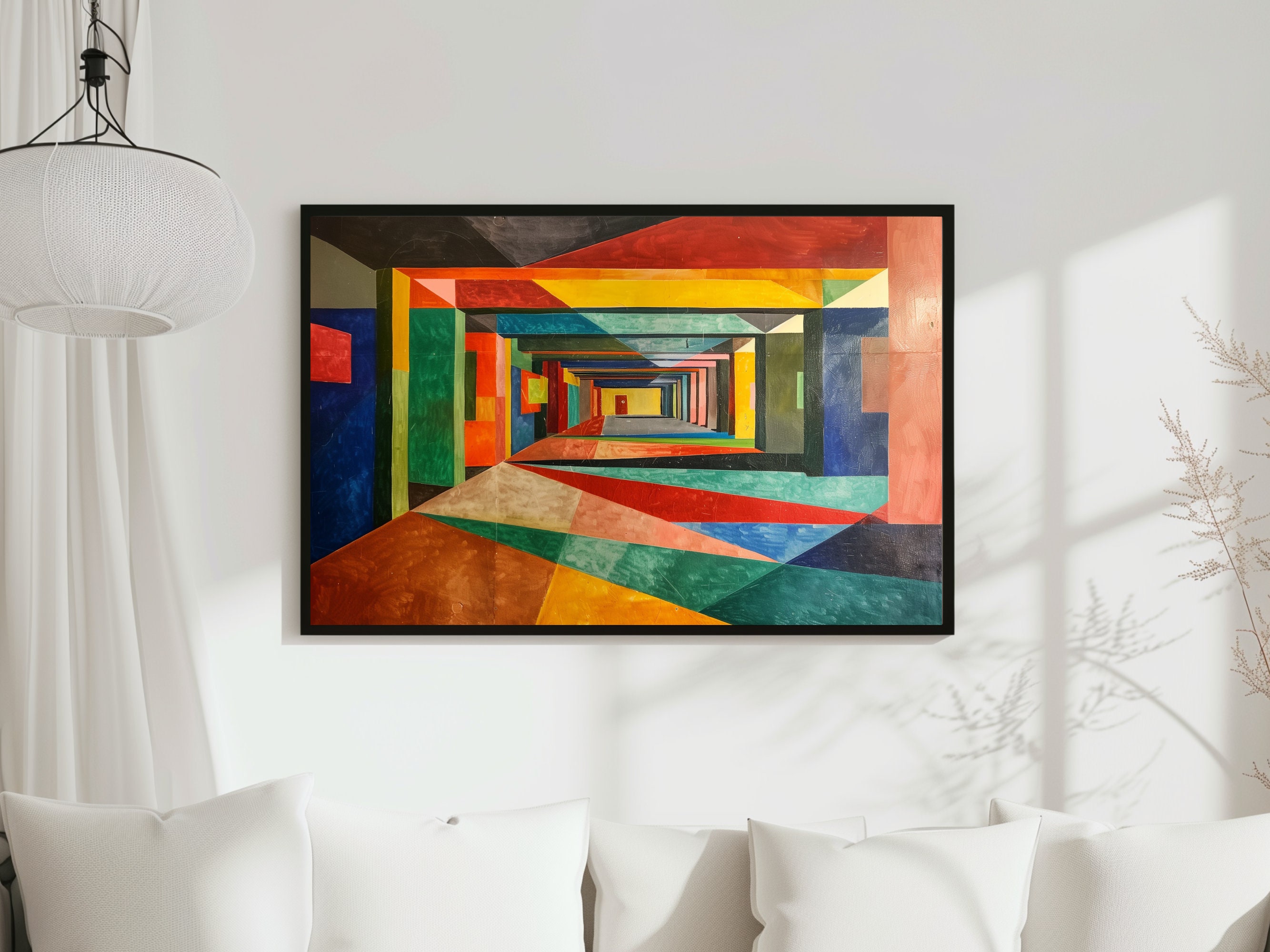 Printable Abstract Endless Hallway Backrooms Art: Abstract Art Three ...