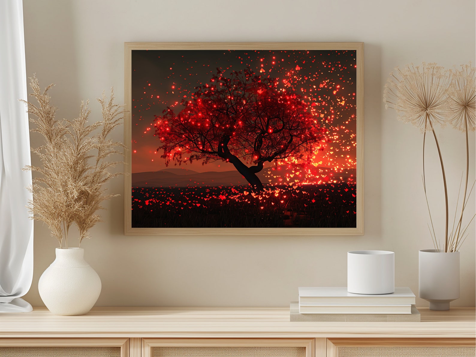 Printable Magical Firefly Tree: Glowing Fireflies Around a Tree ...