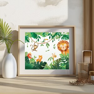 Jungle Friends Delight: Discover a Vibrant Illustration Featuring a ...