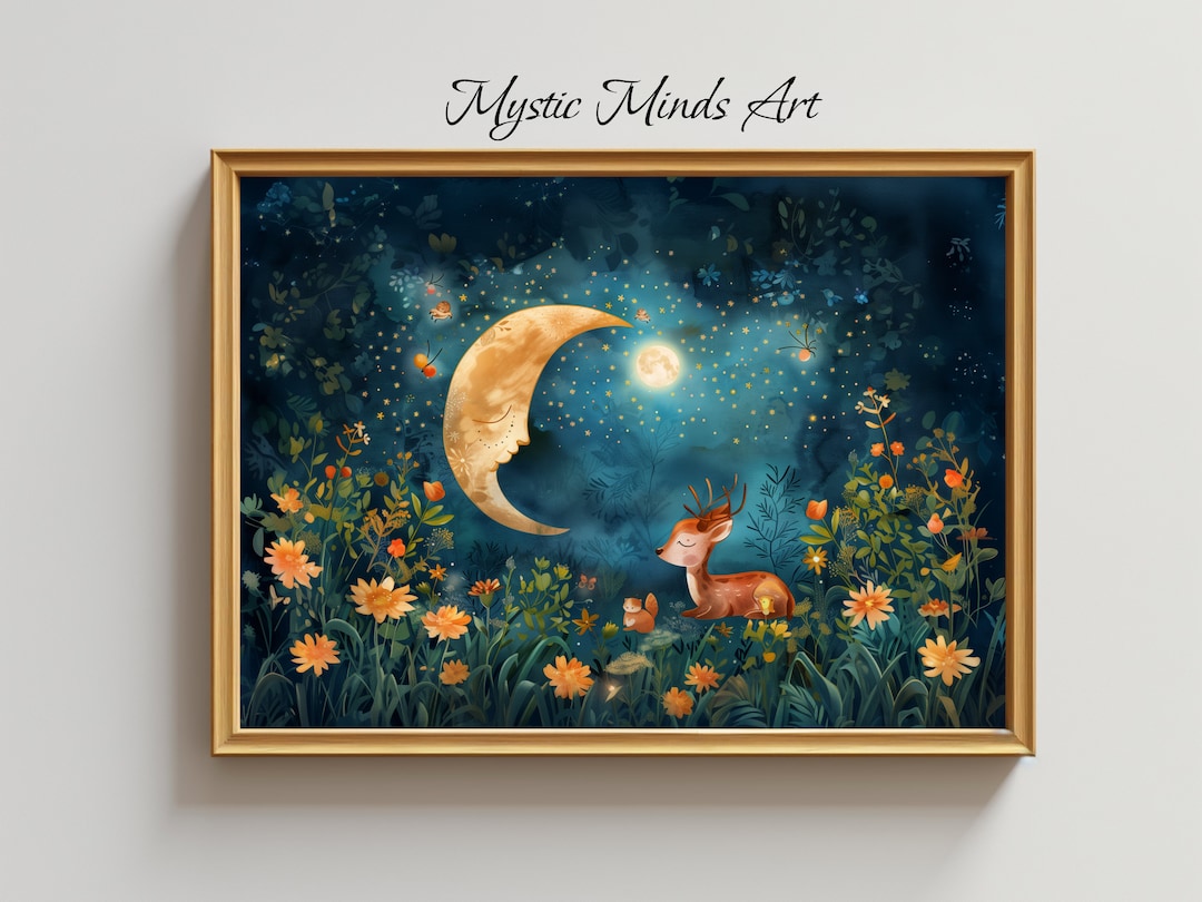 Printable Enchanted Forest Friends: Cute Deer and Squirrel Under ...