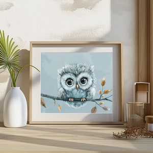 Printable Baby Owl: Adorable Printable Baby Owl Watercolor in Pastel ...