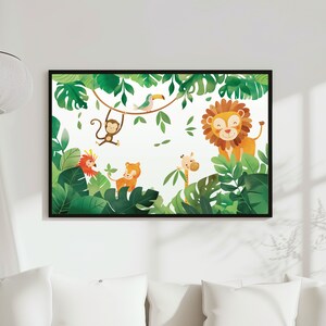 Jungle Friends Delight: Discover a Vibrant Illustration Featuring a ...