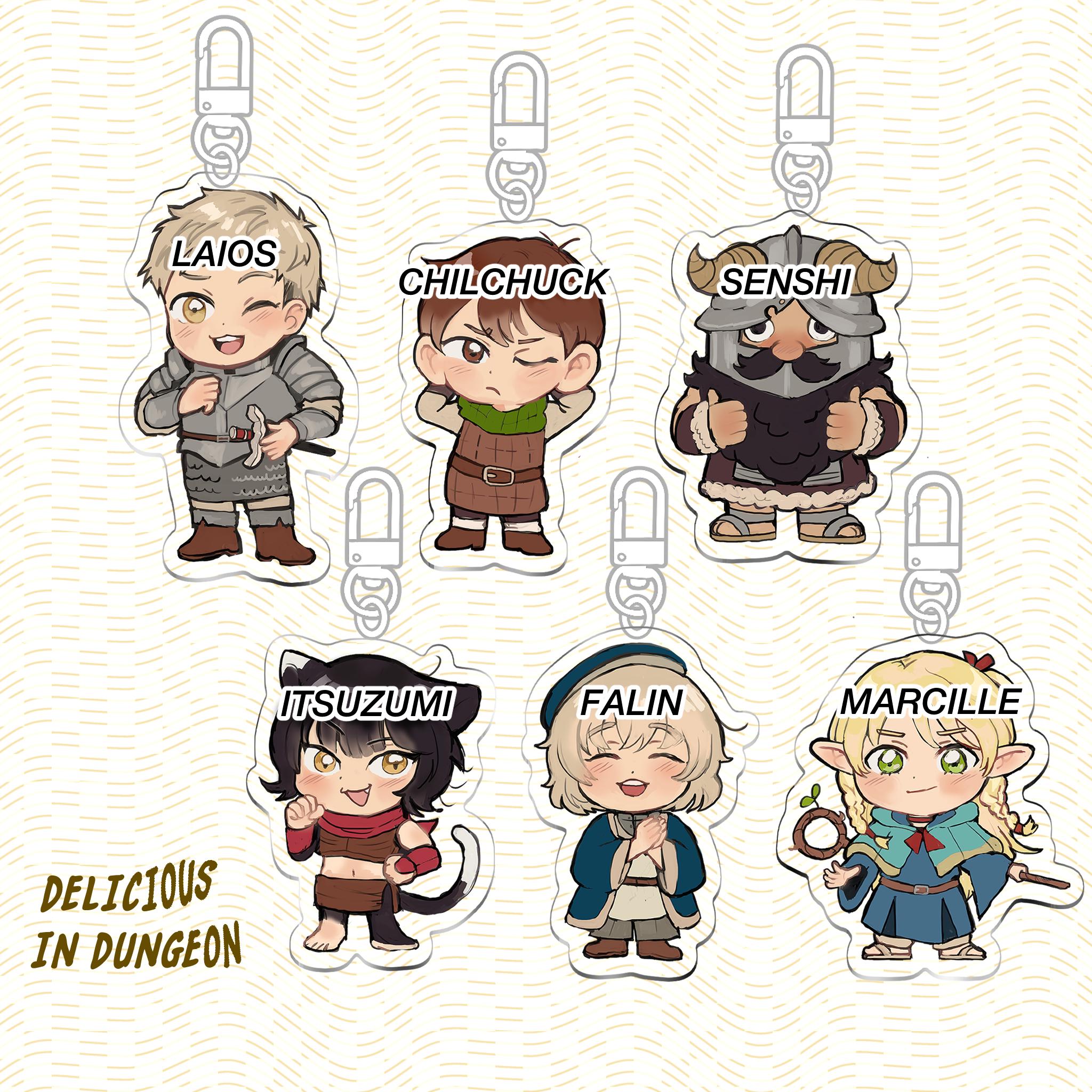 Delicious in Dungeon Keychains - Falin, Marcille, Laios, Chilchuck ...