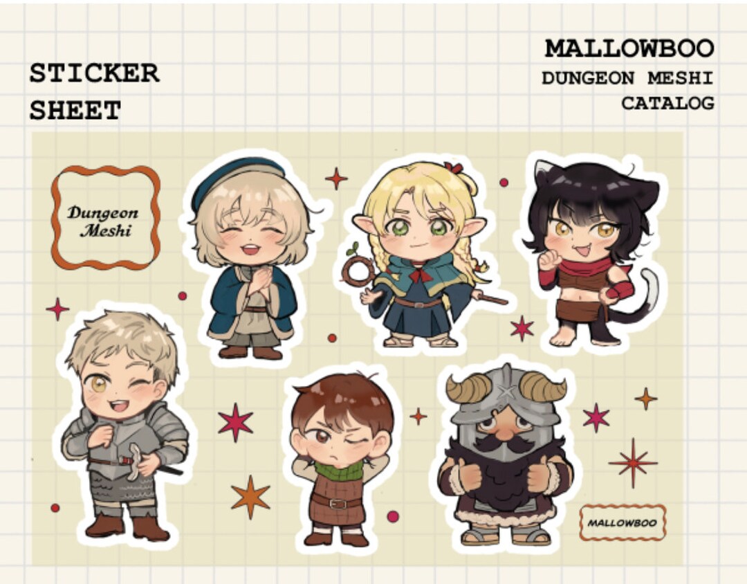 Delicious in Dungeon Sticker Sheet - Etsy