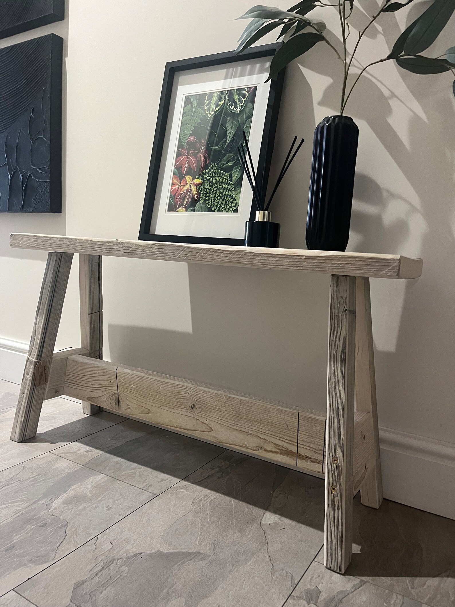 Handmade Rustic Scaffold Board Bench: Reclaimed Wood Seating - Etsy UK