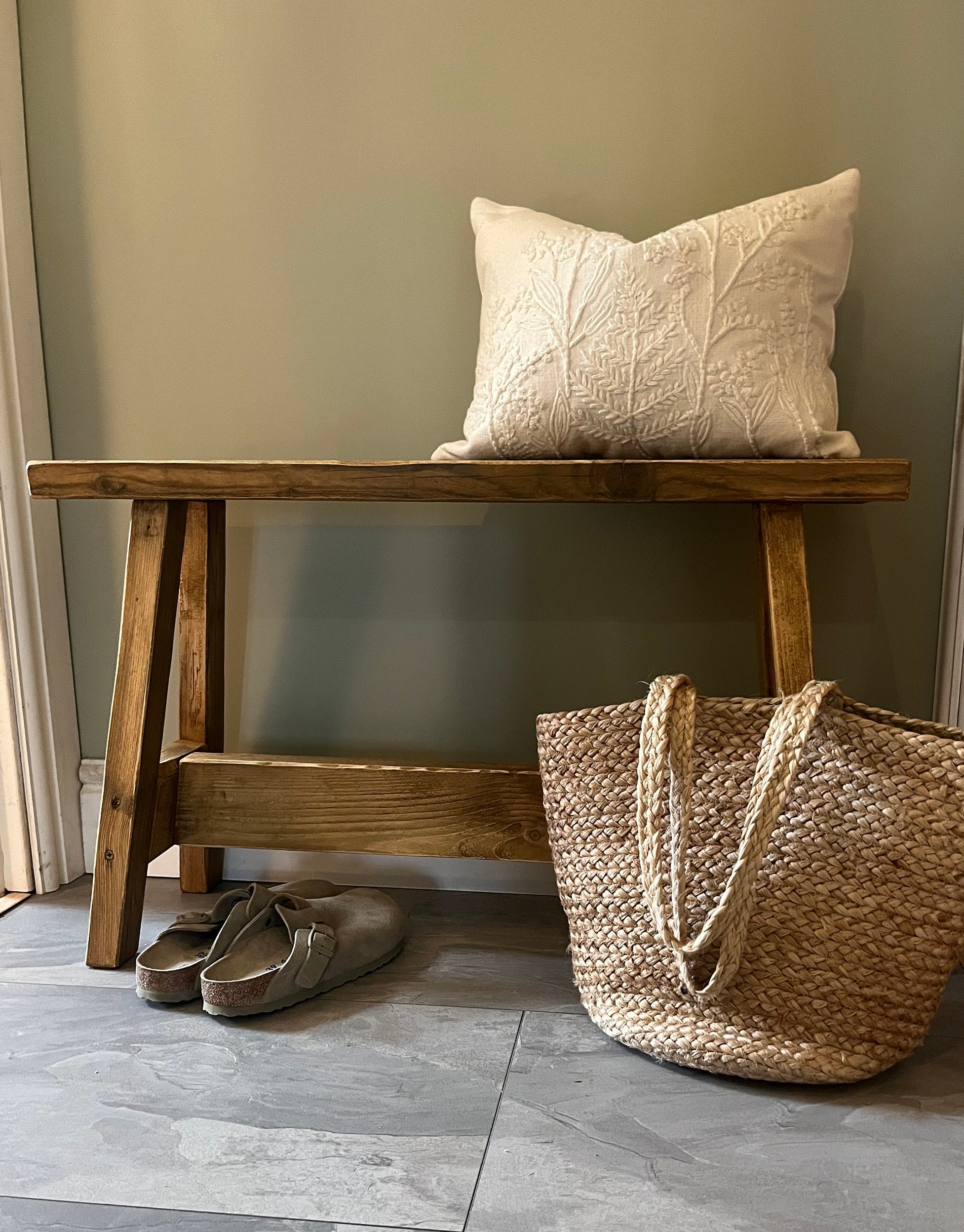 Handmade Rustic Scaffold Board Bench: Reclaimed Wood Seating - Etsy UK