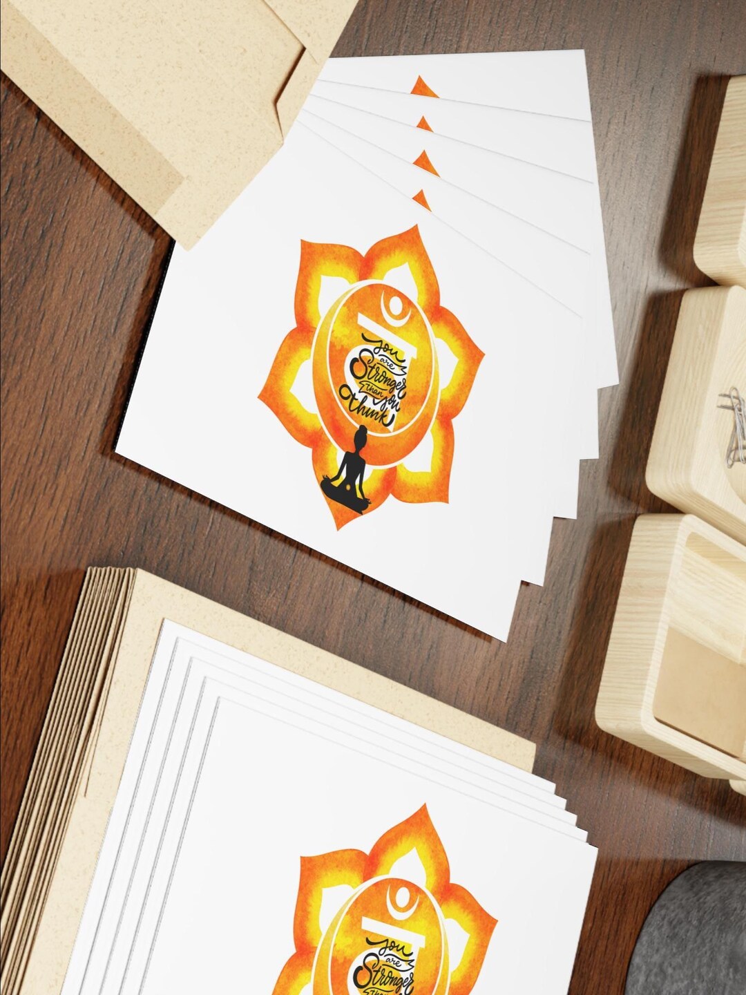 Sacral Chakra Greeting Card Set: Mandala Reiki Meditation Notecard - Etsy