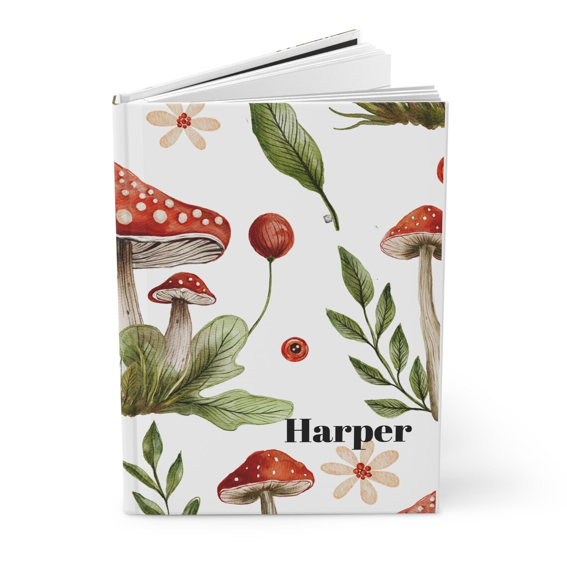 Mushroom Hardcover Journal: Personalized Cottagecore Notebook - Etsy