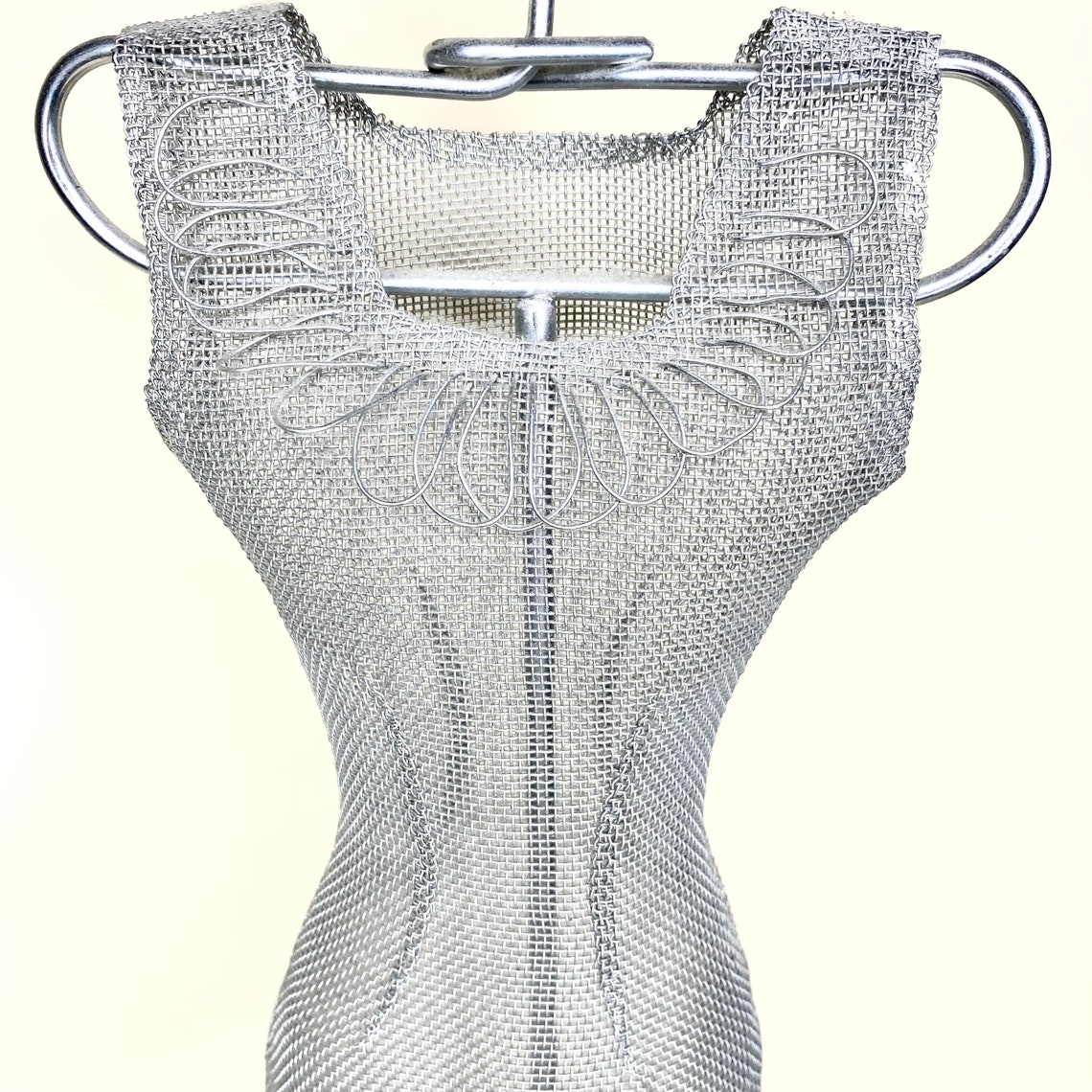 IKEA Vintage Wire Metal Mesh Female Dress Form Stand Collectible 23 ...